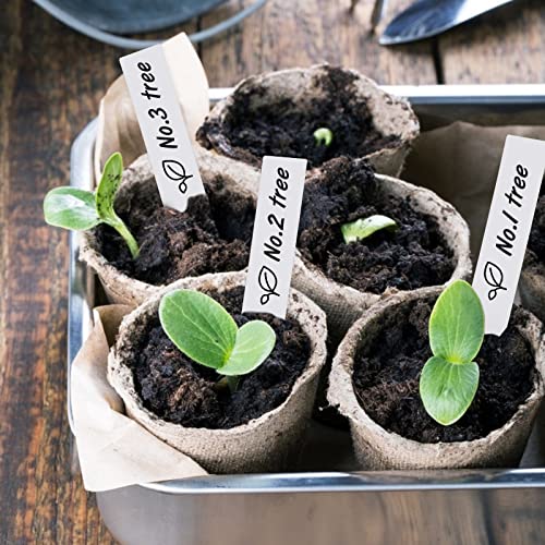 KINGLAKE 1000 Pcs 4 Inch Plant Tags Garden Nursery Labels Plastic Pot Labels White,Box of 1000