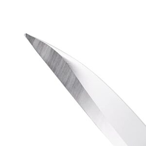 Nisaku NJP178 Handheld Triangle Hoe, Authentic Tomita (Est. 1960) Japanese Stainless Steel, 6.25" Blade, Polished 14" Wood Handle, Stainless Steel/Black-Wood Handle