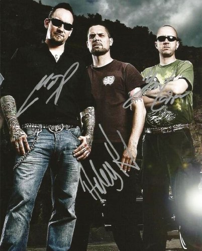 VOLBEAT 8x10 reprint signed photo All 3 current members RP