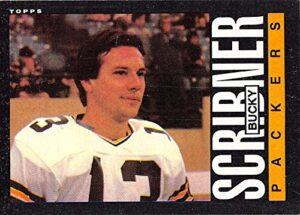 football nfl 1985 topps #76 bucky scribner #76 ex+ packers