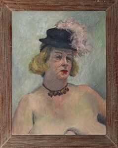 lady in a plumed hat