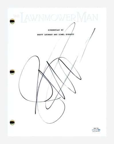 Jeff Fahey Signed Autographed The Lawnmower Man Movie Script Screenplay ACOA COA