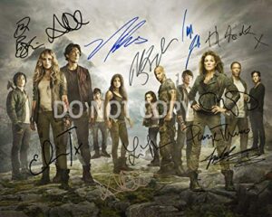 the 100 cw tv show cast reprint signed 11×14 show poster by 11#1 taylor debman rp