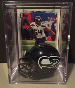 seattle seahawks nfl helmet shadowbox w/bobby wagner card