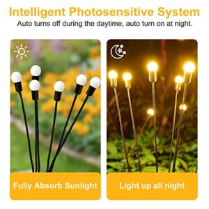 AAOVEFOX Solar Garden Lights – 40 LED Solar Firefly Lights, 10 LED Starburst Swaying Lights, Solar Outdoor Lights Waterproof Garden Decor for Yard Patio Pathway Lawn(4 Pack)