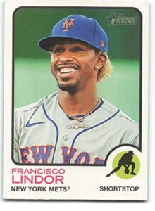 2022 topps heritage #196 francisco lindor nm-mt new york mets baseball