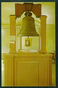 liberty bell of the west kaskaskie state memorial island illinois il vintage postcard