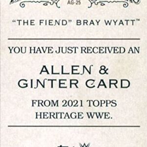 2021 Topps Heritage WWE Allen and Ginter #AG-25 The Fiend Bray Wyatt Wrestling Trading Card