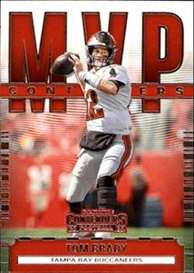 2020 contenders nfl mvp contenders #3 tom brady tampa bay buccaneers official football trading card by panini america (stock photo used, card is straight out of pack and box, sharp corners, centering varies)