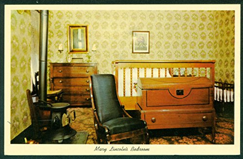 Mary Lincoln's Bedroom President Abraham Home Vintage Postcard