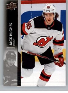 2021-22 upper deck #110 jack hughes new jersey devils series 1 nhl hockey base trading card