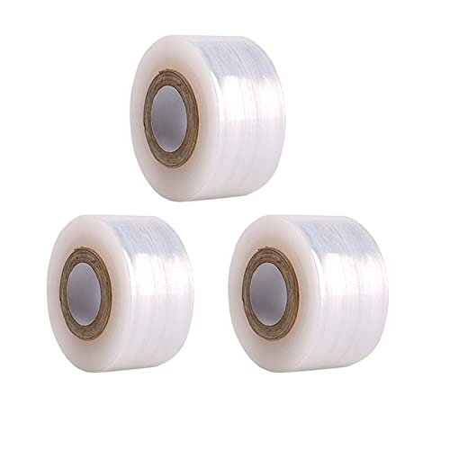 damotec Grafting Tape Grafting Film for Plants, 3 Pack Stretchable Garden Grafting Tape Plants Repair Budding Tapes for Floral Fruit Tree and Poly Budding Tape