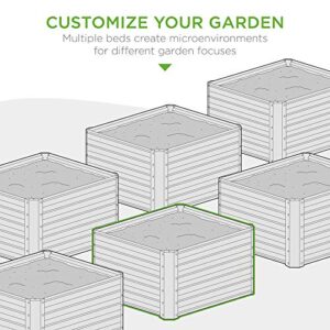 Best Choice Products 4x4x1.5ft Outdoor Metal Raised Garden Bed, Medium Root Box Planter for Vegetables, Flowers, Herbs, and Succulents w/ 179 Gallon Capacity