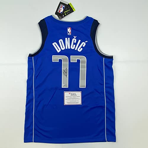 Luka Donic Dalls Mavericks Autograph Signed Jersey Blue Licensed Nike Fanatics Certified