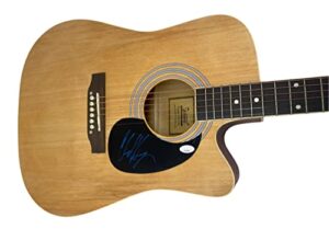 chad kroeger signed autographed full size acoustic guitar nickelback jsa coa