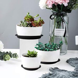 QCYOHO 12 Pack Plastic Flower Plant Pot Saucer Heavy Duty Sturdy Drip Trays for Indoor Outdoor Garden (6''/8.5''/10'', Black),