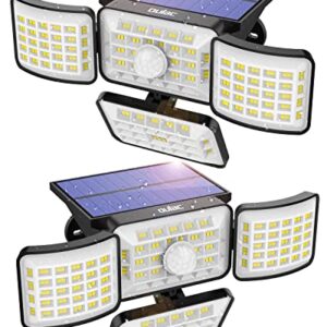 Solar Outdoor Lights, 250 LED 3 Modes Motion Sensor Lights, IP65 Waterproof Solar Motion Lights for Pathway Patio Yard Garden Porch, 2Pack