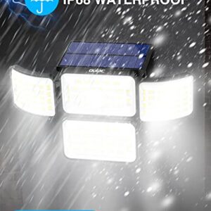 Solar Outdoor Lights, 250 LED 3 Modes Motion Sensor Lights, IP65 Waterproof Solar Motion Lights for Pathway Patio Yard Garden Porch, 2Pack