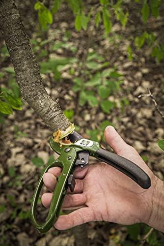 EZ Kut Heavy Duty Pruners Ratchet Hand Pruner with Ratcheting Action Great Garden Hand Tool Clippers Gardening pruners arthritis tools Ratcheting Anvil Hand Pruner Pruning Shears Heavy Duty Since 1988