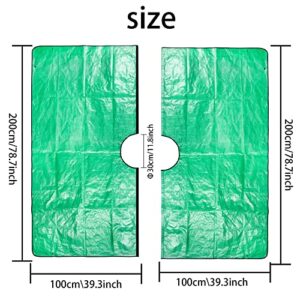 Landscape Tarp for Trimming with 12 inch Hole -Garden Tree Pruning Waterproof Tarp,Four Corners Has Corner Buckles Can Stand Up Fasten Around Trees and Shrubs