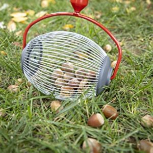 Garden Weasel Nut Gatherer 95404 - Large Nut Gatherer - Yard Roller - Picks up Walnuts, Small Fruits, Sweet Gum Balls, and Magnolia Seeds from 1.5” to 3”