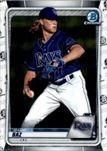 2020 bowman chrome prospects #bcp-221 shane baz rays baseball mlb