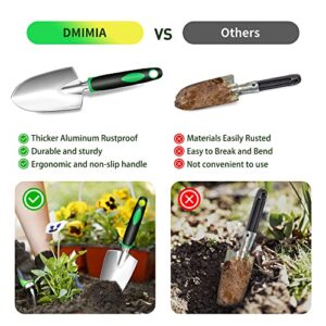 DMIMIA Garden Tool Set, 10 Pieces Heavy Duty Gardening Hand Tools Kit with Plant Grow Bags and Tote Storage Bag, Gardening Gifts for Women and Men,No-Rust,Suitable for Indoor and Outdoor Use