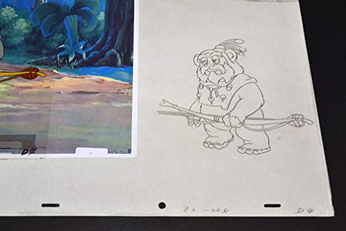 "Star Wars" hand-painted EWOKS Animation Cel and original art, RARE Ewok TV series DVD, UACC, COA, Frame