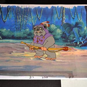 "Star Wars" hand-painted EWOKS Animation Cel and original art, RARE Ewok TV series DVD, UACC, COA, Frame