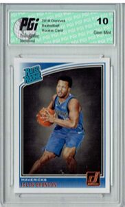 jalen brunson 2018 donruss basketball #179 rookie card pgi 10