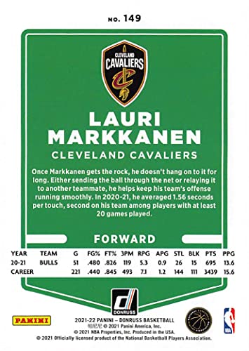 2021-22 Panini Donruss #149 Lauri Markkanen