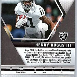 2020 Panini Mosaic #269 Henry Ruggs III RC Rookie Las Vegas Raiders NFL Football Trading Card