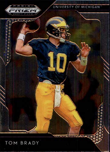 2019 Prizm Draft Picks Football #94 Tom Brady Michigan Wolverines Official NCAA Trading Card From Panini