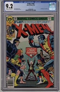 x-men #100 cgc 9.2 off-white to white pages marvel, 1976. old x-men vs new x-men