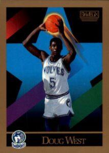 1990 skybox basketball rookie card (1990-91) #397 doug west