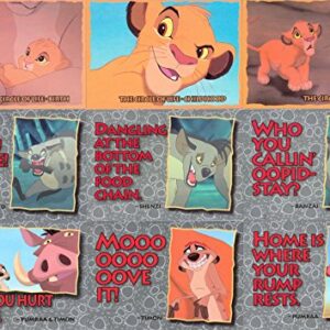 THE LION KING SERIES 1 1994 SKYBOX COMPLETE BASE CARD SET OF 90