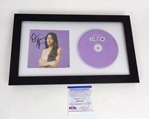 olivia rodrigo drivers license signed autograph sour cd framed psa/dna coa