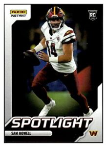 sam howell rc 2022 panini instant spotlight rookie /603#bw41 commanders nm+-mt+ nfl football