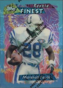 1995 finest football card #125 marshall faulk