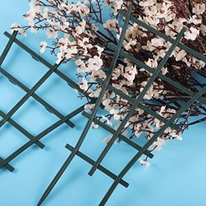 Plant Trellis Indoor, 6 Pcs Stackable Plant Trellis for Climbing Plants, Small Plant Flower Climbing Trellis for Potted Plants, Garden Plastic Climbing Plant Support Trellis for Houseplant