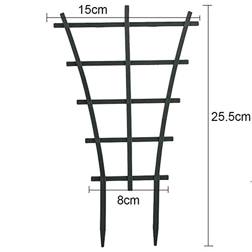 Plant Trellis Indoor, 6 Pcs Stackable Plant Trellis for Climbing Plants, Small Plant Flower Climbing Trellis for Potted Plants, Garden Plastic Climbing Plant Support Trellis for Houseplant