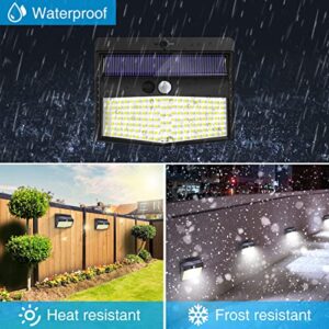 Peasur Solar Outdoor Lights, [138 LED/10 Packs] Solar Motion Sensor Security Lights with 3 Lighting Modes Wireless Solar Wall Lights Waterproof Solar Powered Lights for Garden Fence Yard Deck Garage