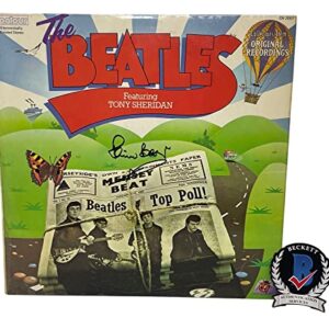 Pete Best Signed The Beatles Featuring Tony Sheridan Vinyl Album LP Beckett COA