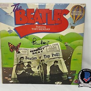 Pete Best Signed The Beatles Featuring Tony Sheridan Vinyl Album LP Beckett COA