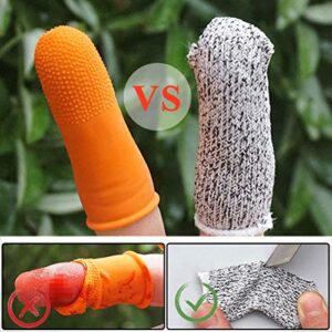 "N/A" 4 Pack Garden Silicone Thumb Knife Separator Finger Knife Harvesting Plant Knife Plant Gardening Gifts Trim Garden Vegetable Gardening Tools