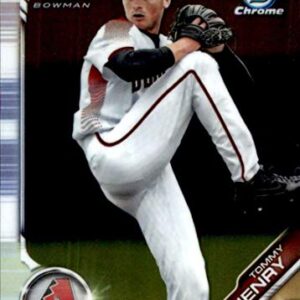 2019 Bowman Chrome Draft #BDC-197 Tommy Henry RC Rookie Arizona Diamondbacks MLB Baseball Trading Card