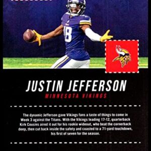 2021 Panini Prestige Time Stamped #4 Justin Jefferson Minnesota Vikings Official NFL Football Trading Card in Raw (NM or Better) Condition