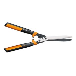 fiskars garden 392861-1002 powergear2 hedge shears, 23″, black/orange