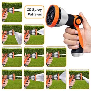 FENERI Water Hose Nozzle Sprayer Heavy Duty Comes With Adjustable 10 Spray Pattern Thumb Control Valve Garden Hose Sprayer Outdoor Pets Garden Hose Nozzle Water Sprayer Hose Sprayer Nozzle Hose Gun