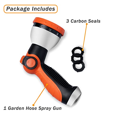 FENERI Water Hose Nozzle Sprayer Heavy Duty Comes With Adjustable 10 Spray Pattern Thumb Control Valve Garden Hose Sprayer Outdoor Pets Garden Hose Nozzle Water Sprayer Hose Sprayer Nozzle Hose Gun